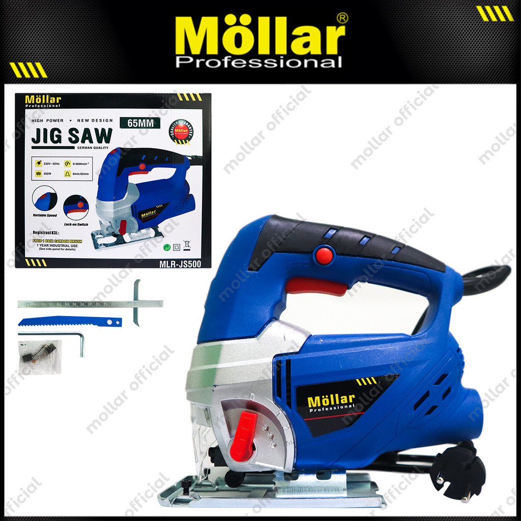 Jual MOLLAR JS500 Mesin Jigsaw Gergaji Listrik 65 mm Potong Kayu Triplek Jig Saw | Shopee Indonesia