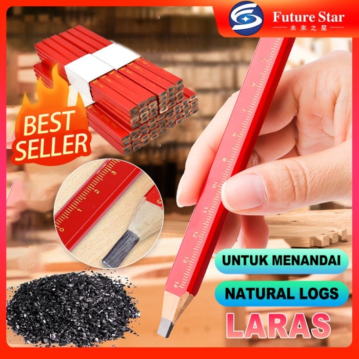 Jual PENSIL TUKANG KAYU / PENSIL TUKANG BANGUNAN / CARPENTER PENCIL ...