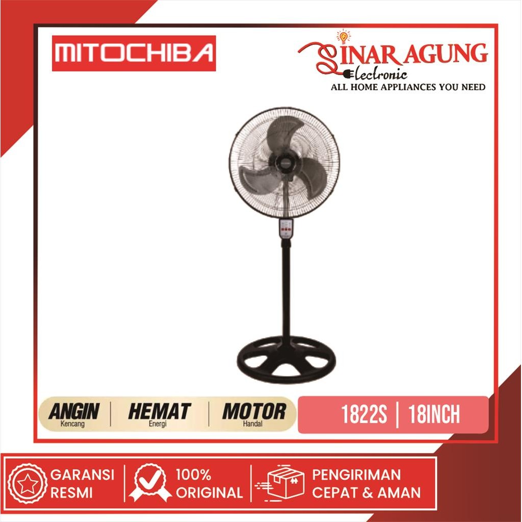 Jual MITOCHIBA MT1822S / 1822S KIPAS ANGIN TORNADO 18 INCH STAND FAN | Shopee Indonesia