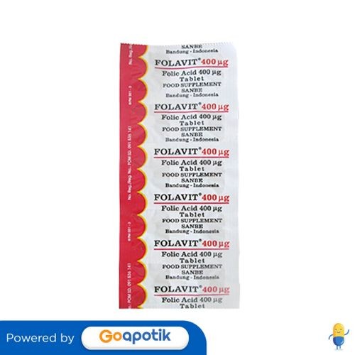 Jual Folavit 400 Mcg Strip 10 Tablet | Shopee Indonesia