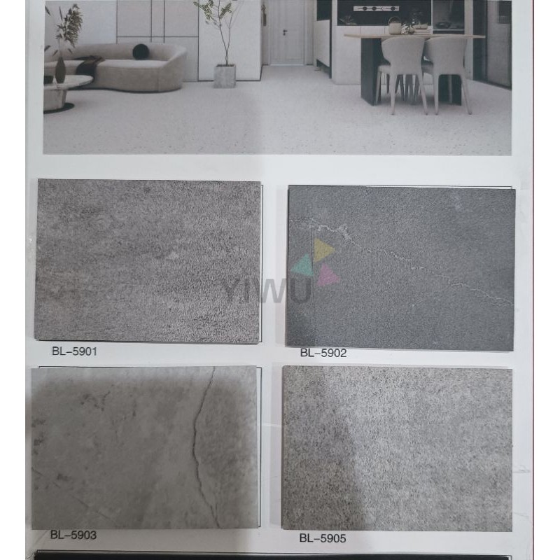 Jual Yiwu - Lantai Kayu Spc Premium 5.5mm WBL motif wood dan stone ...