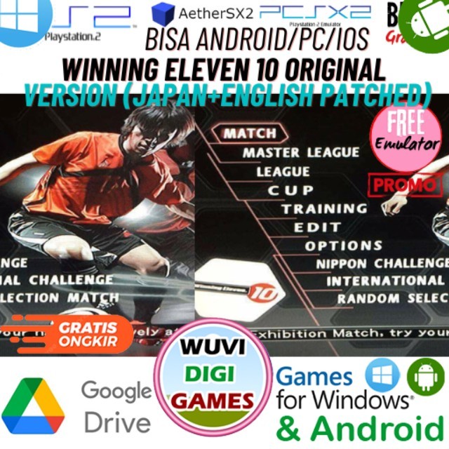 Jual Jual PS2 Winning Eleven 10 Original Version (Japan+English Patched ...