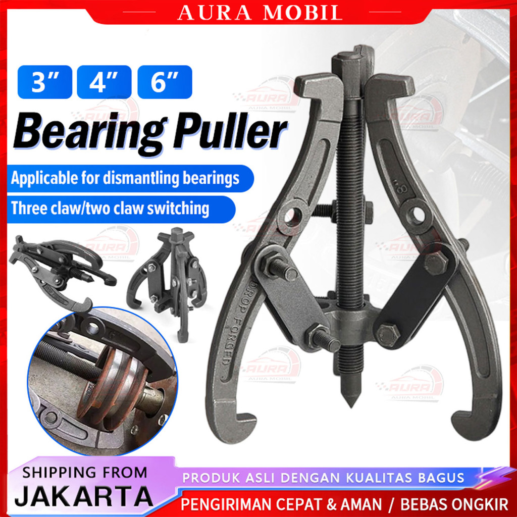 Jual Gear Puller 3 Jaw Tracker Treker Bearing 3 Kaki 4" 6" Inch Gear ...
