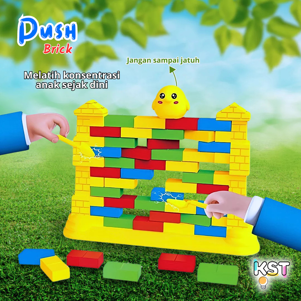 Jual [KST] 48Pcs Push Brick Animal | Mainan Batu Bata Balok Bongkar ...
