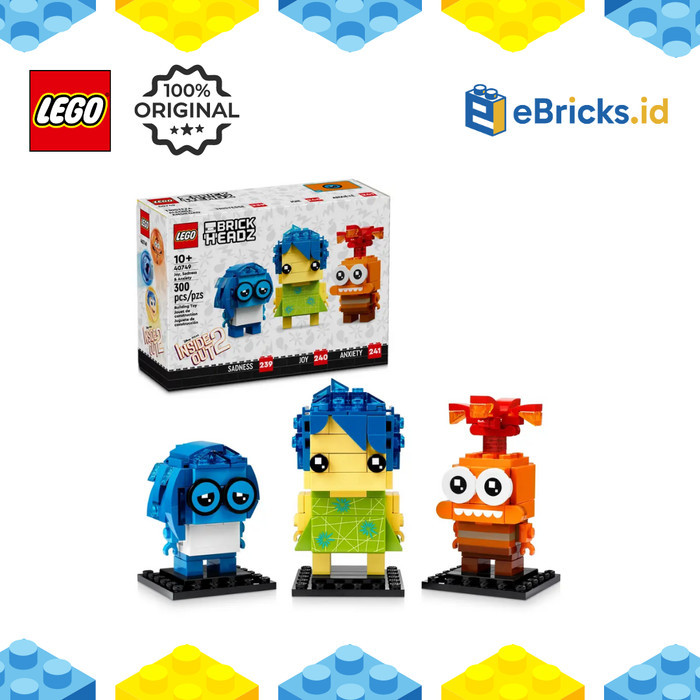Jual Lego Brickheadz 40749 Joy, Sadness & Anxiety (Dus Cacat Minor ...
