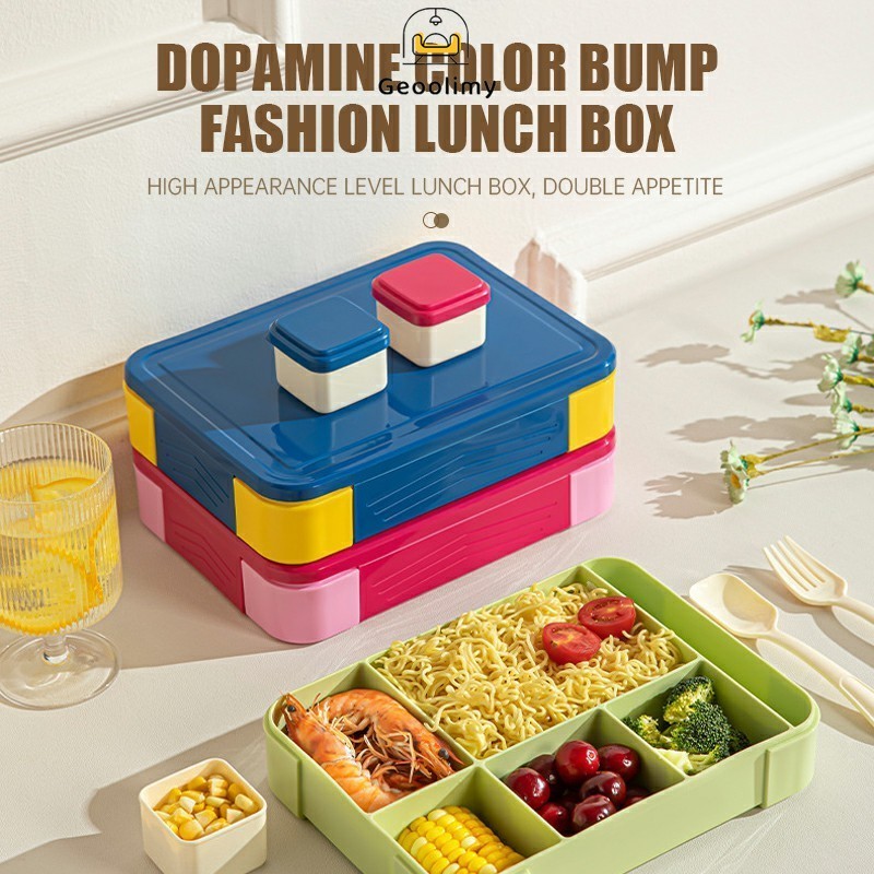 Jual 【COD 】Lunch Box Bento Box Anak Colorfull Include Sauce Jar / Kotak ...