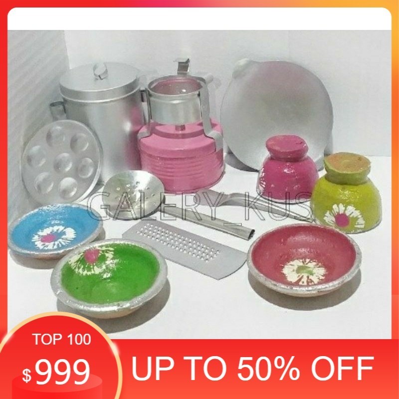 Jual Masak masakan 1 Set Lengkap kompor dapur mini + 5 Gerabah piring gelas tanah liat | Shopee ...