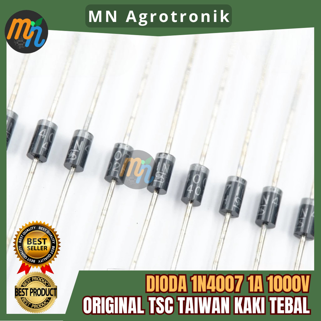 Jual [10 Pcs] Dioda 1N4007 1A 1000V ORIGINAL TSC TAIWAN KAKI TEBAL ...