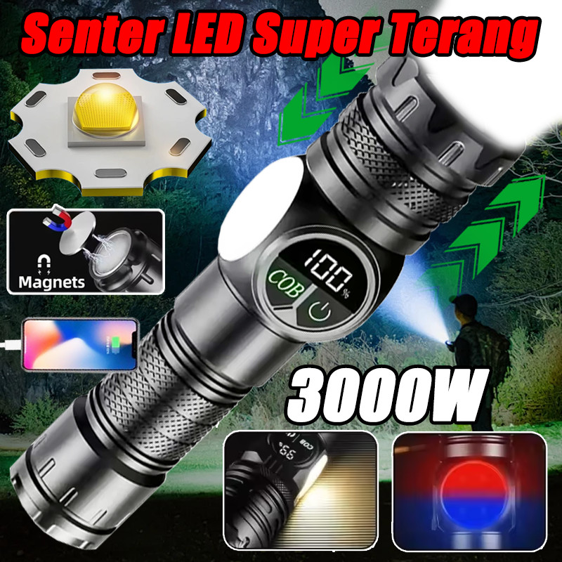 Jual YMJR S2305 LED Senter Laser Putih Super Terang Jarak Jauh Anti Air Senter Side Light White ...