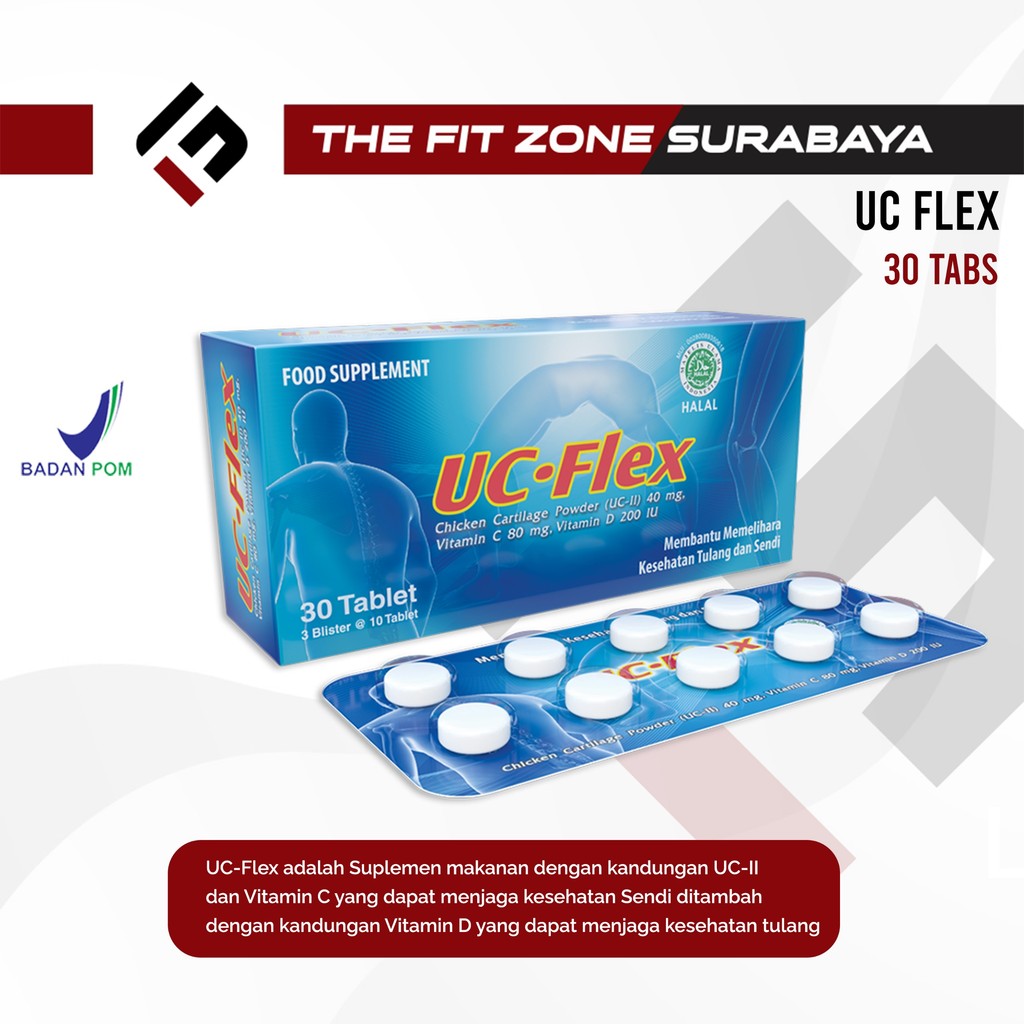 Jual UC-Flex Box 3 Blister 30 Tablet Vitamin D Kesehatan Tulang dan Sendi UC FLEX D3 | Shopee ...