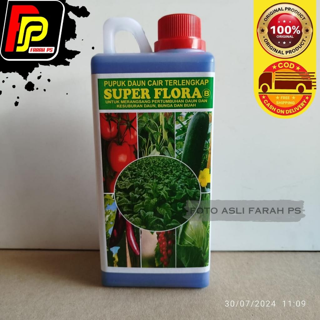 Jual Pupuk Daun Cair Super Flora 1 Liter Untuk Kesuburan Daun Bunga Dan Buah | Shopee Indonesia
