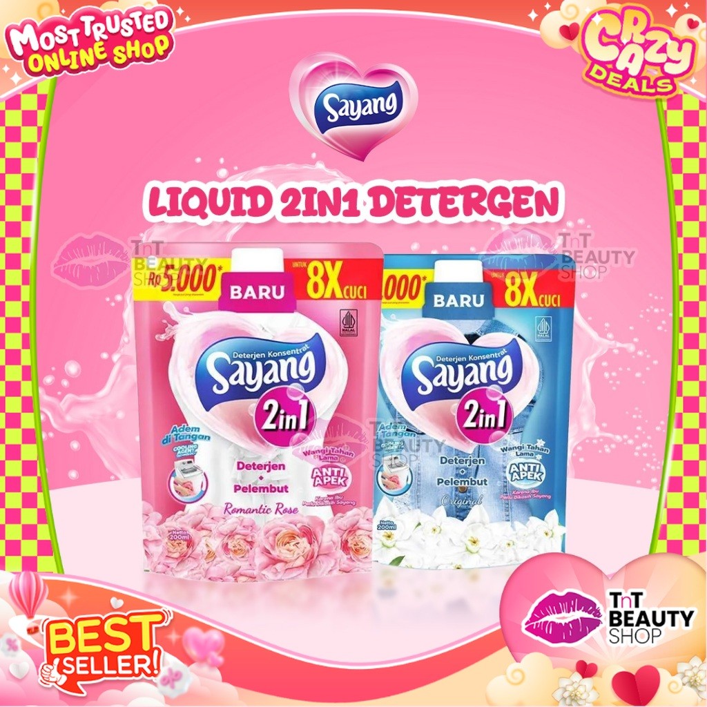 Jual Sayang Liquid 2in1 Detergent Pelembut Deterjen Konsentrat Cair ...