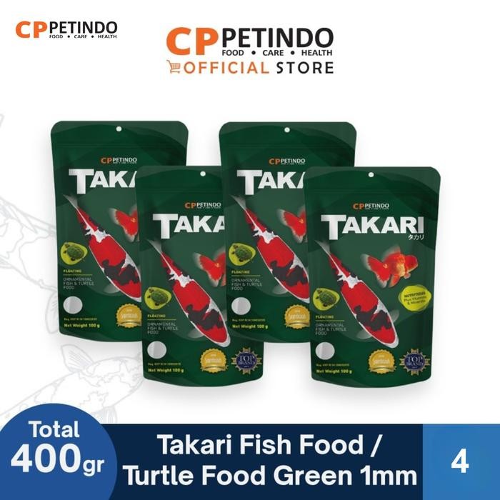 Jual Takari Turtle Food 1mm 100g Mix Pakan Ikan & Kura-Kura - Isi 4 ...