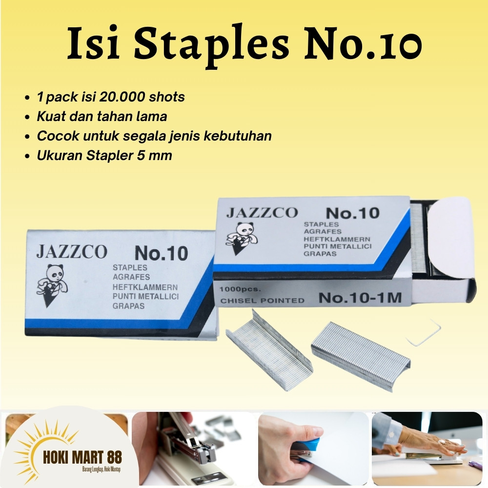 Jual 1 BOX(20 pak kecil) 20,000 Pcs Staples Isi Stapler Refill Stapler ...