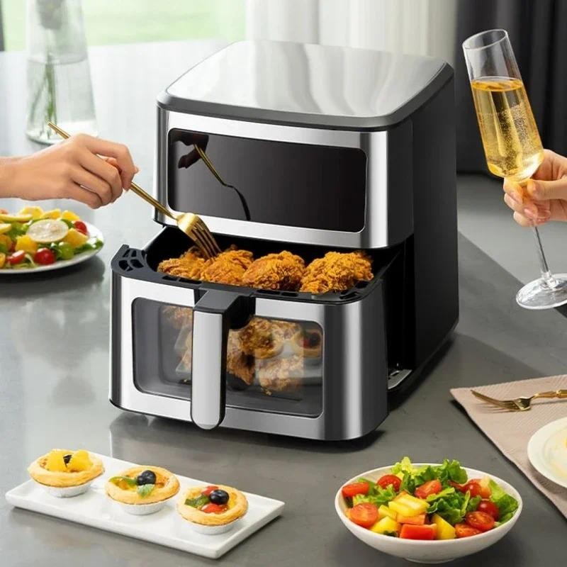 Jual Air fryer for home use 8L large capacity with visual window color ...