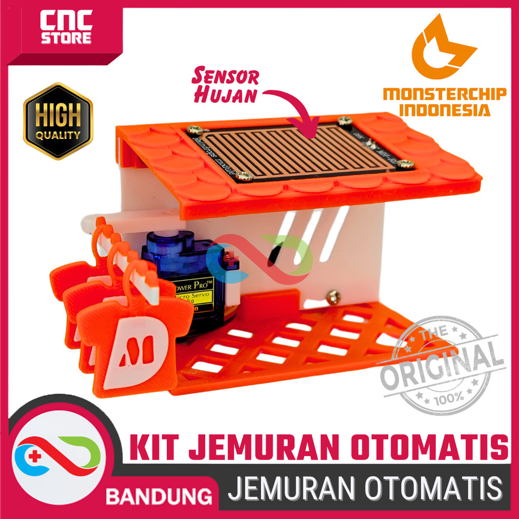 Jual KIT Jemuran Otomatis Arduino Menggunakan Servo & Raindrop Sensor ...