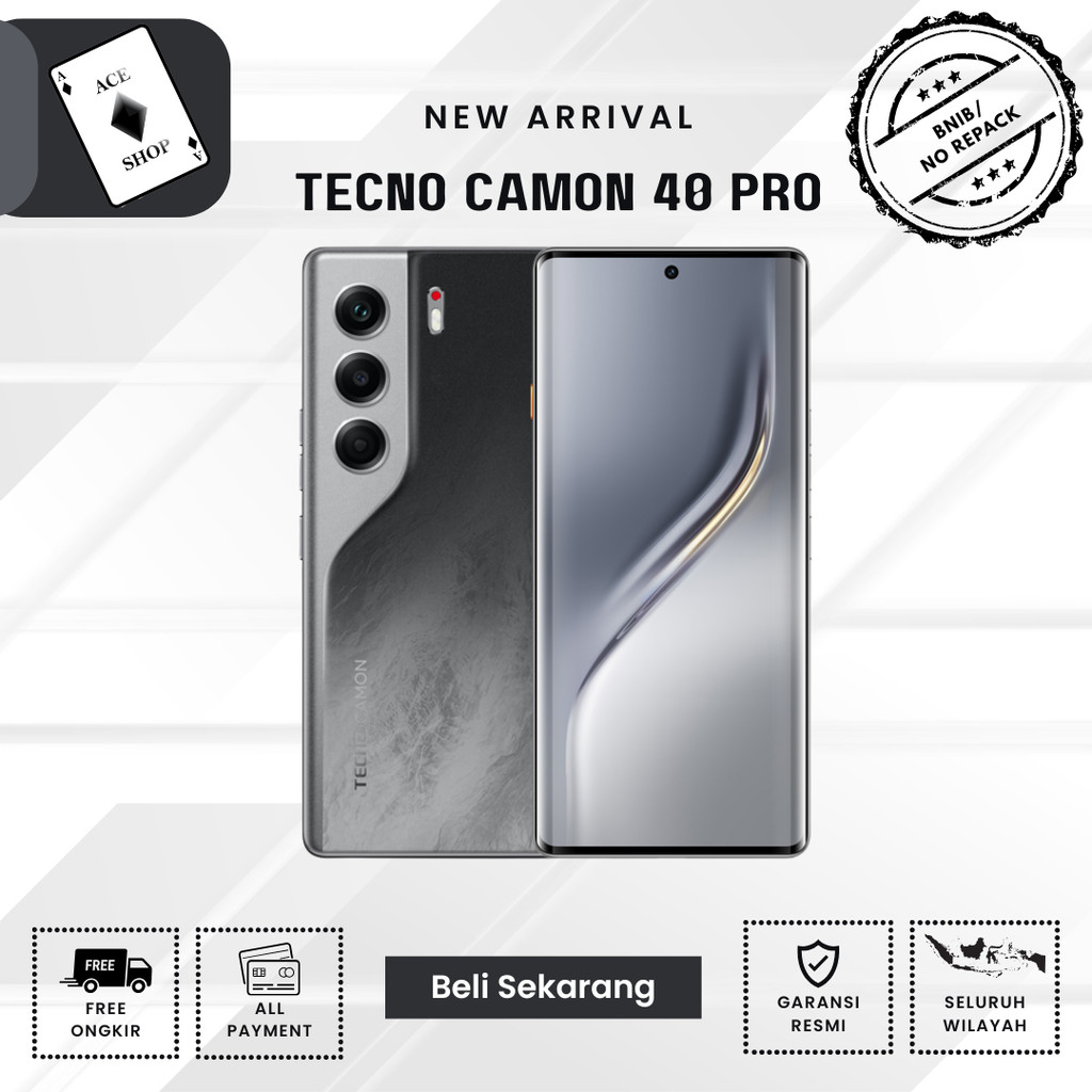 Jual TECNO CAMON 40 Pro 5G 8GB*256 GB, Mediatek D7300 Ultimate, 6.78 ...