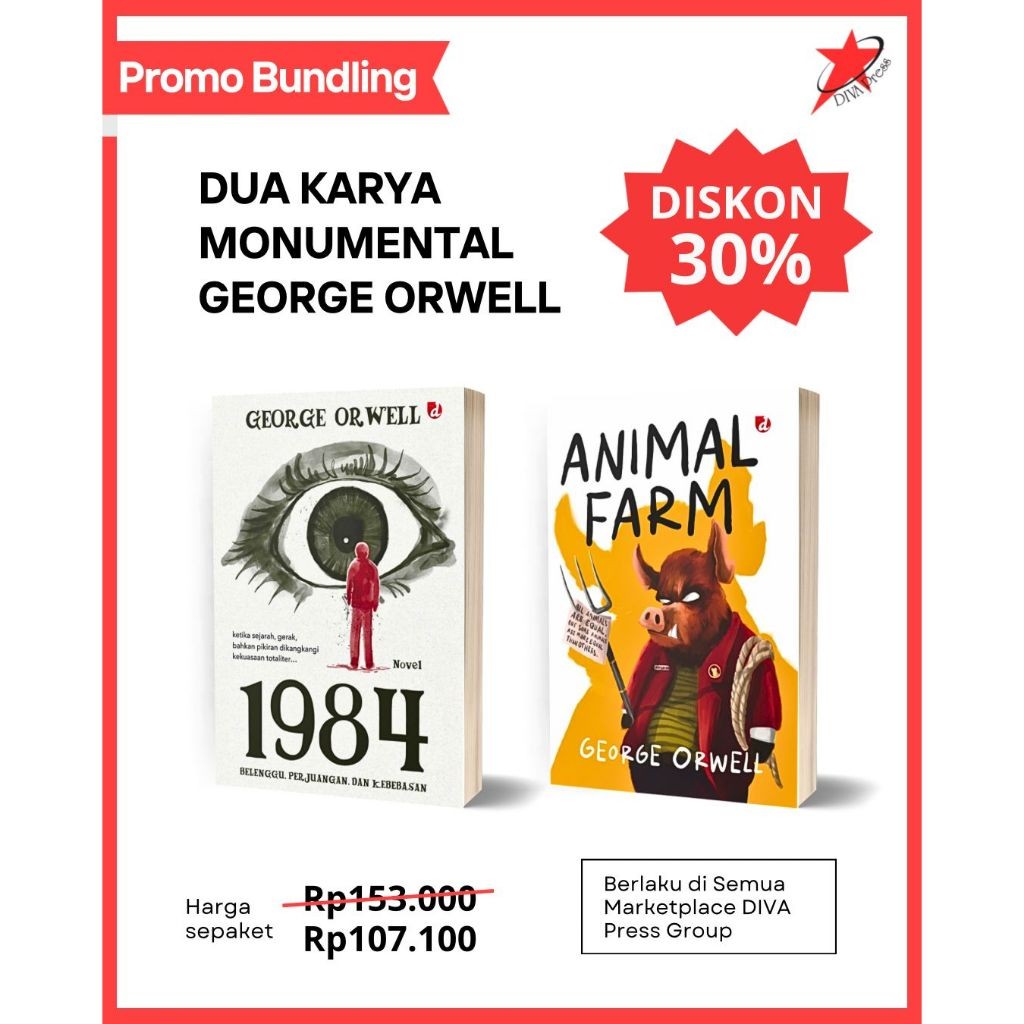 Jual Basabasi - Paket Dua Karya Monumental George Orwell: Animal Farm ...