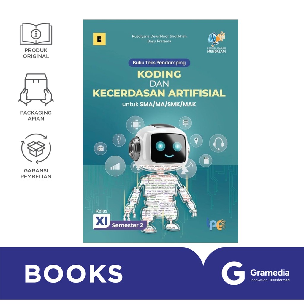 Jual Buku Teks Pendamping Koding dan Kecerdasan Artifisial untuk SMA/MA/SMK/MAK Kelas 11 ...