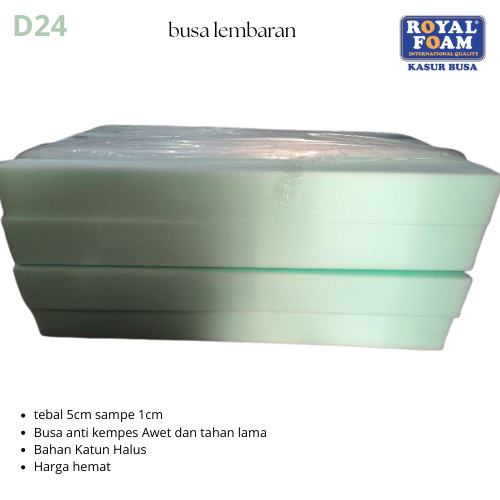 Jual Busa Lembaran Serbaguna Density 24 tebal 5cm Busa Lesehan Busa ...