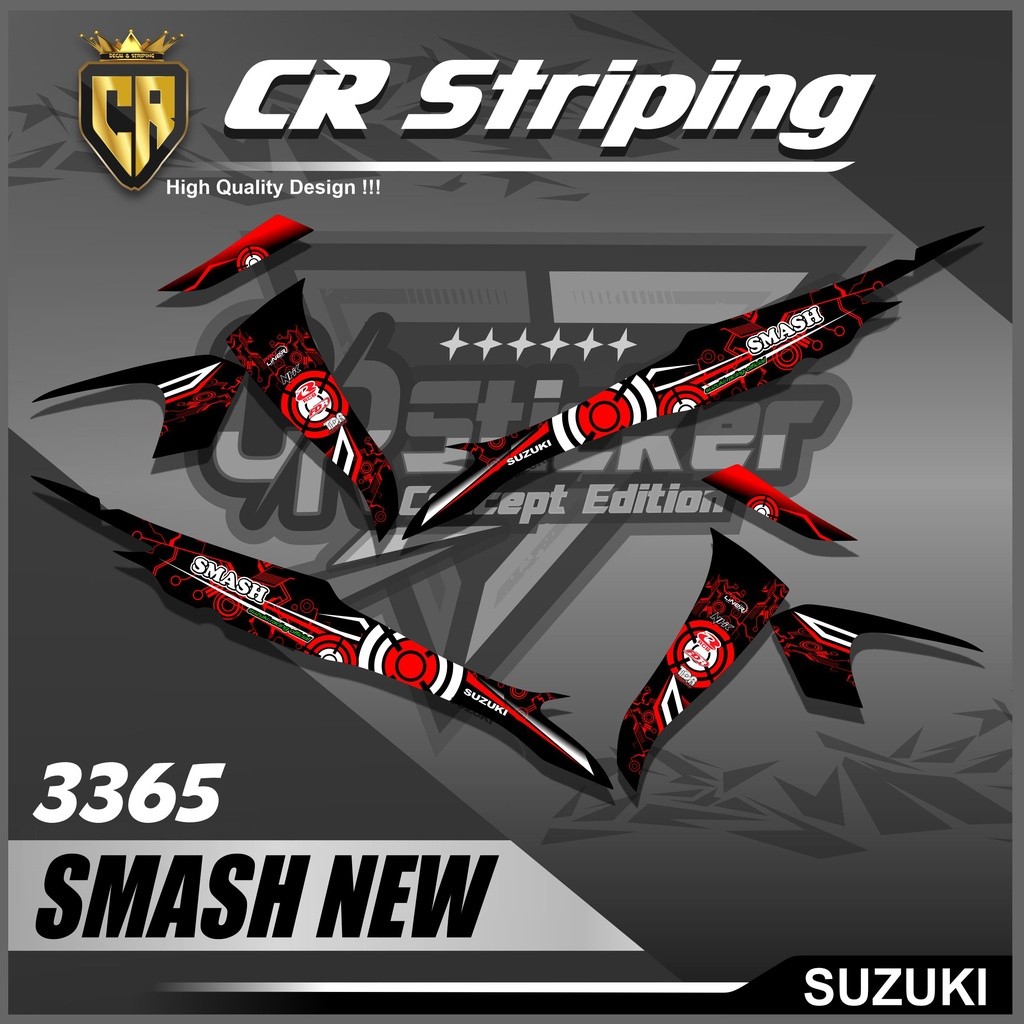 Jual Striping Motor Smash New semifull - Striping Sticker SMASH NEW LIs ...