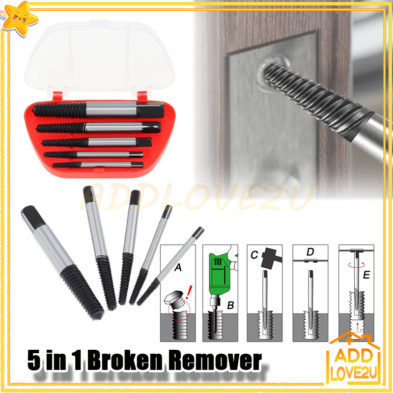 Jual Alat Pembuka Baut Kran Rusak Pipe Screw Extractor Set 5PCS/Screw ...