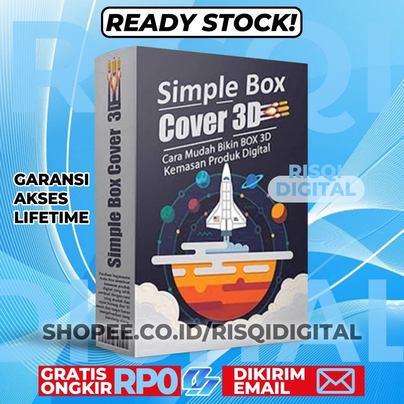 Jual PROMO!! Template 3D COVER BOX MOCKUP Digital Product - Desain ...