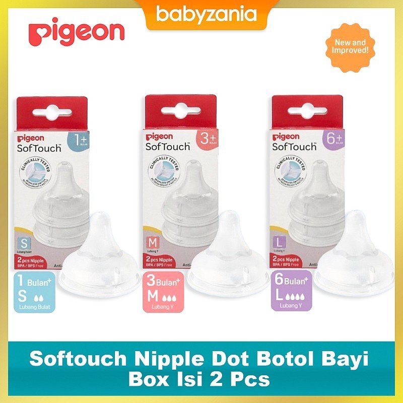 Jual Pigeon Softouch Nipple Dot Botol Bayi - Box Isi 2 Pcs | Shopee ...