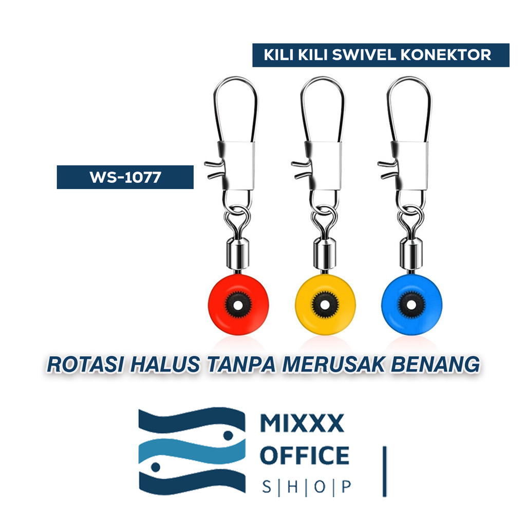Jual MIXXX WS-1077 Konektor Bobber Space Beans Swivel Fishing Stopper ...