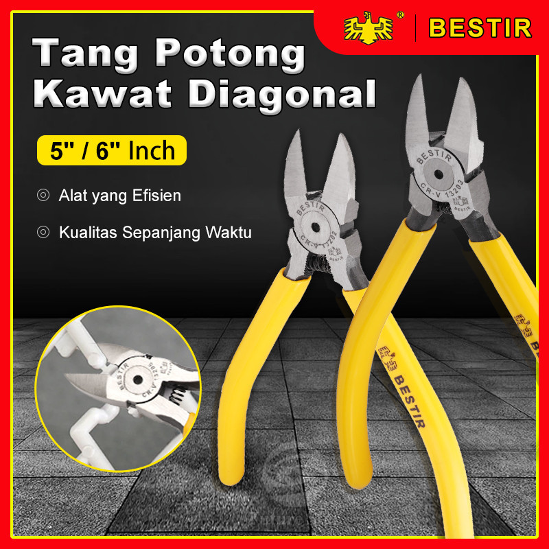 Jual Tang Potong Kawat Diagonal 5" 6" Inch Wire Cutter Pliers Plastic ...