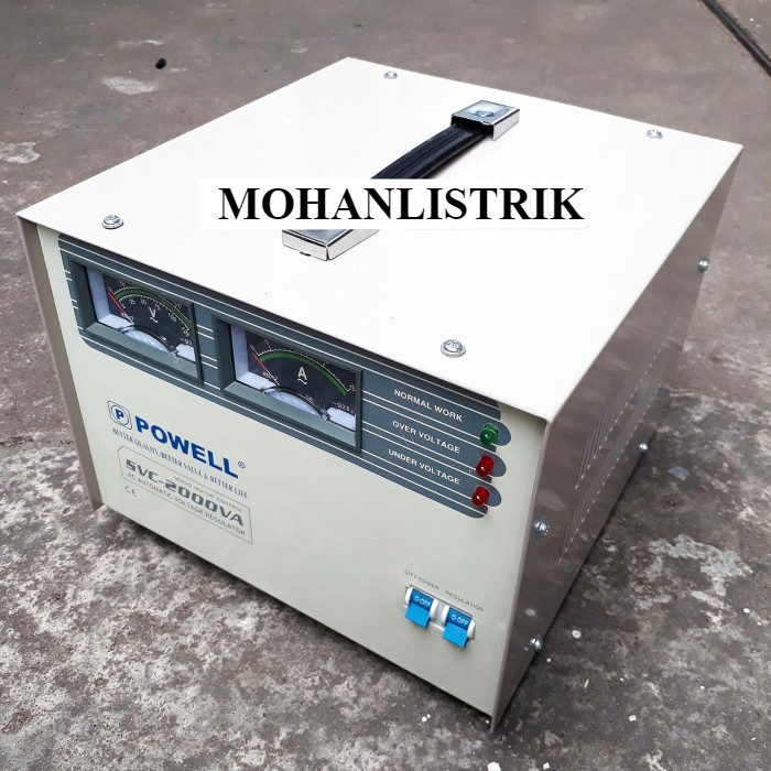 Jual Stabilizer Stabiliser 2000W 2000Watt 2000 Watt POWELL SVC-2000VA Penstabil Listrik Starting ...