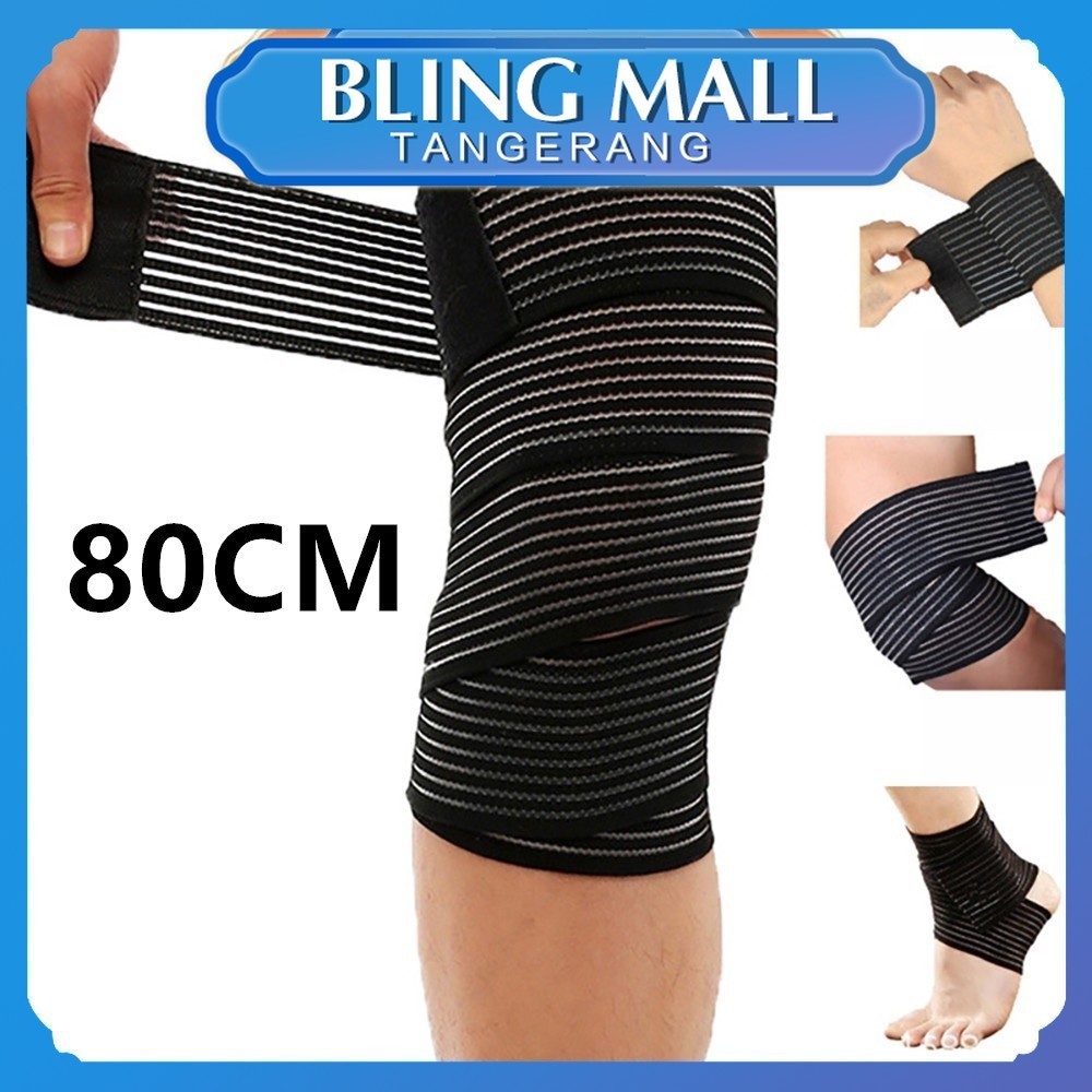 Jual 【80CM】Knee Support Wrap Compression Pad Brace / Pelindung Lutut ...