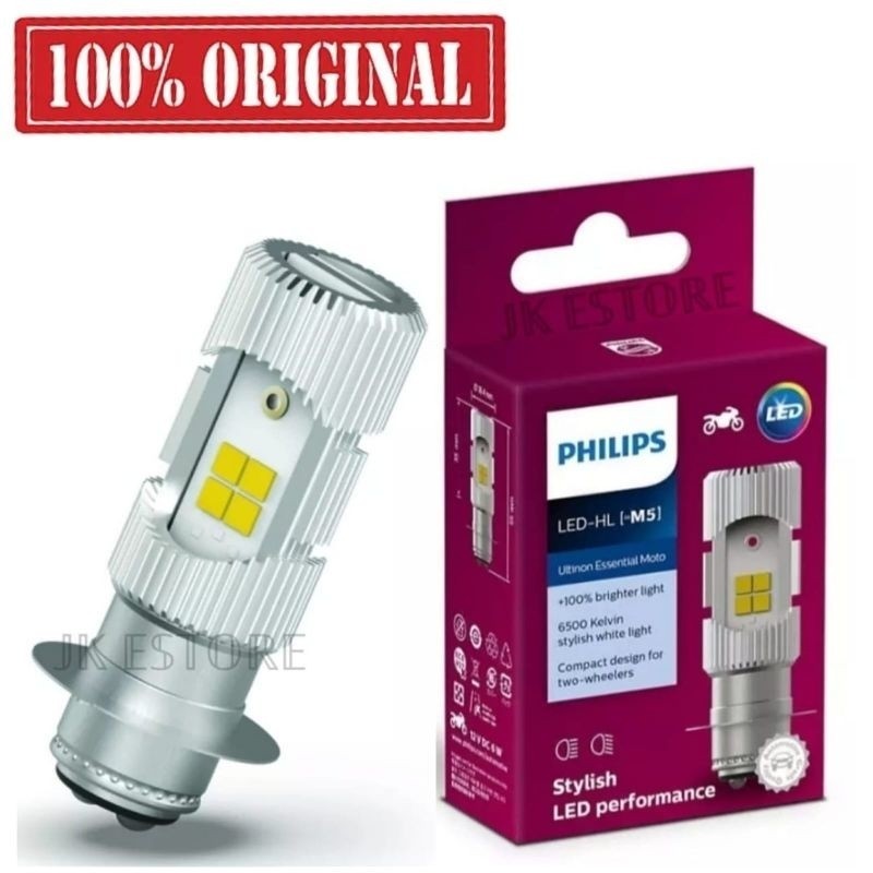 Jual YG52Z Lampu Depan Motor LED PHILIPS M5 6500K 12 Volt 6 Watt LED 2 Sisi Wajib Arus DC ...