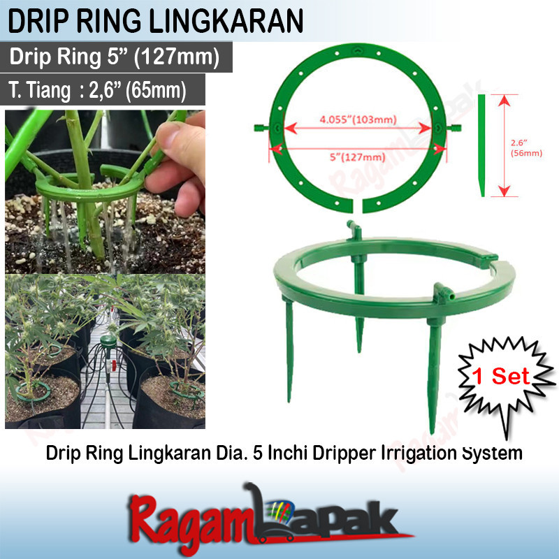 Jual (RLS) Drip Ring Lingkaran Dia. 5 Inchi Dripper Irrigation System ...