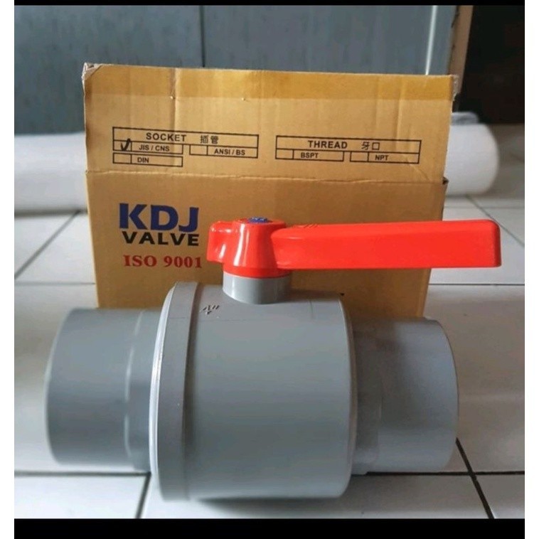Jual Ball valve PVC 4" KDJ/ Ballvalve/ Stop Kran 4" KDJ | Shopee Indonesia