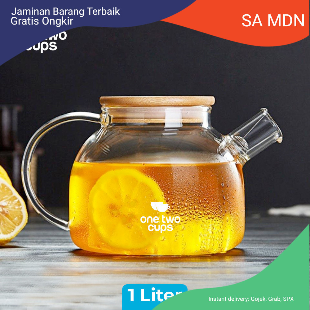 Jual SA Teko Pitcher Teh Chinese Teapot Maker Glass 1L | Shopee Indonesia