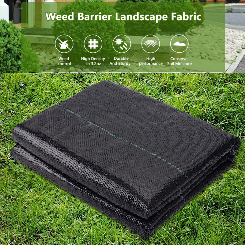 Jual 1 Pack, 3.2oz Garden Weed Barrier Landscape Fabric, Weed Block ...