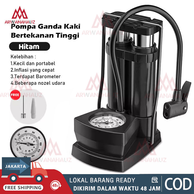 Jual Pompa Angin Kaki/Pompa Kaki/Pompa Ban Mini Foot Pump Portable High Pressure Pompa Angin ...