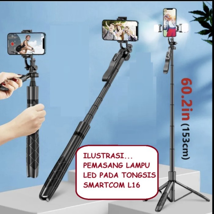 Jual SMARTCOM D06 Lampu LED Tambahan untuk Tongsis Tripod Gimbal Fill ...