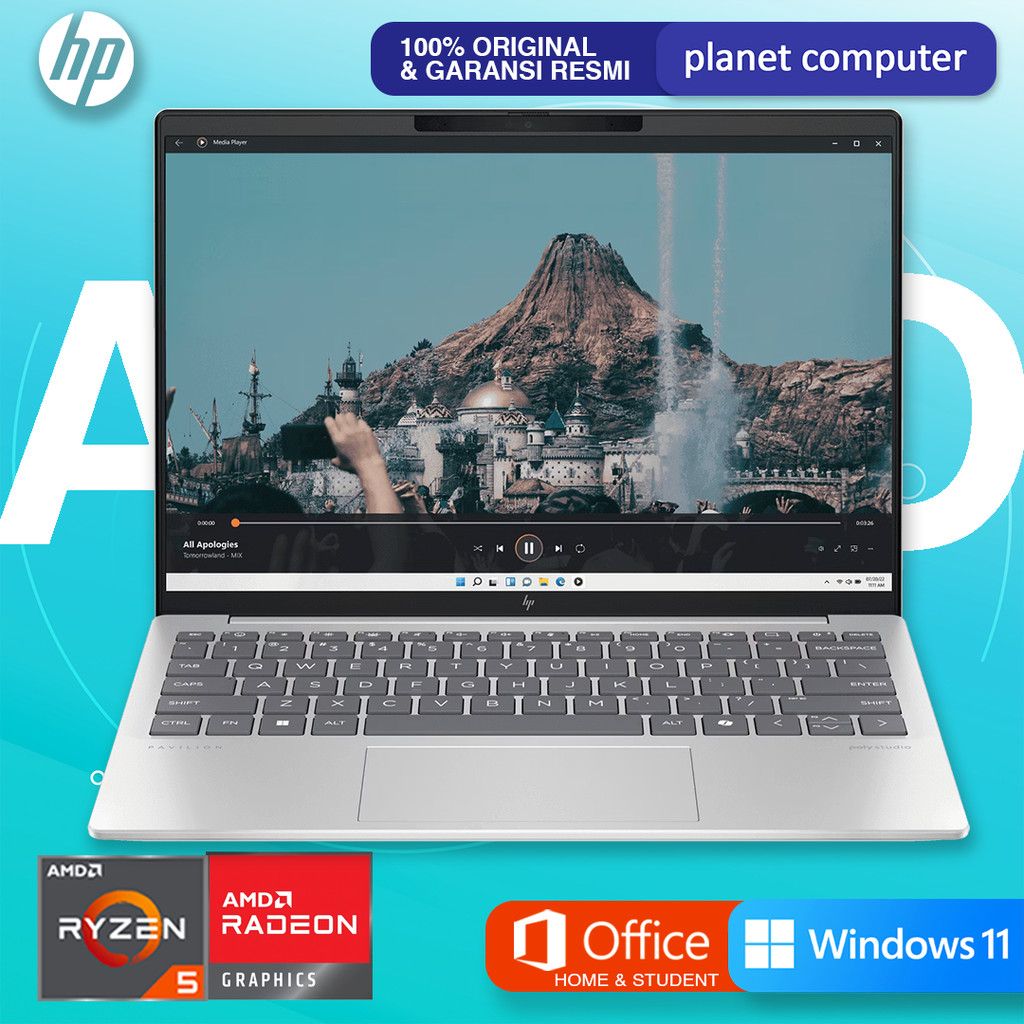 Jual HP Pavilion Aero 13 Ryzen 5 8640U 760M 16GB 512GB WUXGA IPS W11+OHS | Shopee Indonesia
