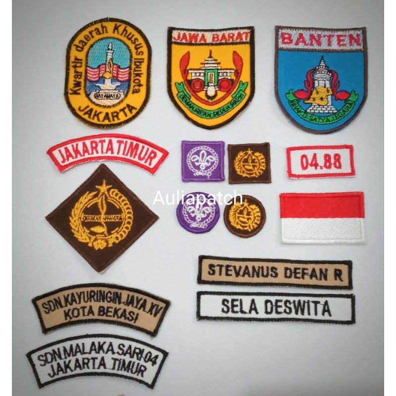Jual Bordir Logo Bordir patch emblem Atribut Pramuka / Custom Papan ...