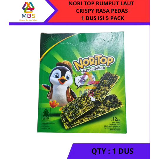 Jual NORITOP CRISPY SEAWEED RASA SEA SALT SNACK CEMILAN RUMPUT LAUT ...