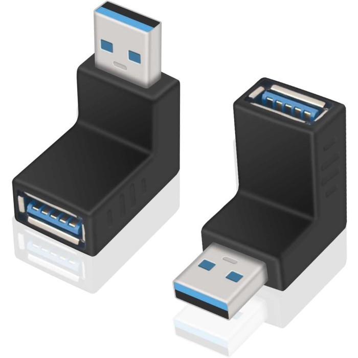 Jual Adapter USB 3.0 L Shape Elbow Male To Female Adaptor Extension ...