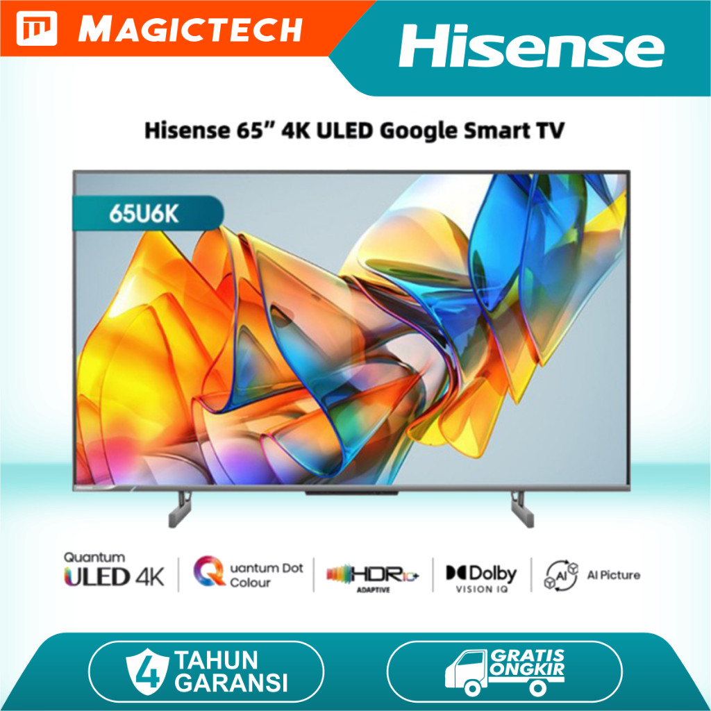 Jual HISENSE SMART GOOGLE TV 4K ULED 65 Inch / 65" 65U6K HDR QUANTUM ...