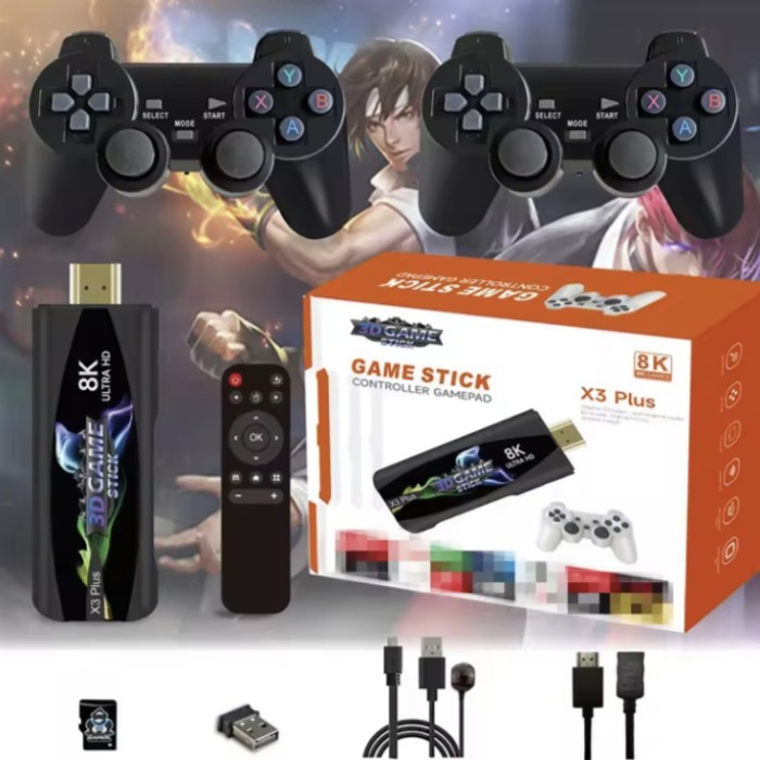 Jual SMARTCOM Game stick X3 PLUS 8K Video 30000 Games 64GB PSP PS1 ...