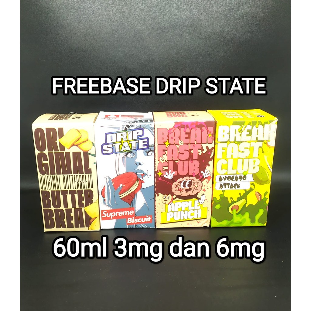 Jual LIQUID Freebase Drip State Terbaru 60ml 3n6mg | Shopee Indonesia