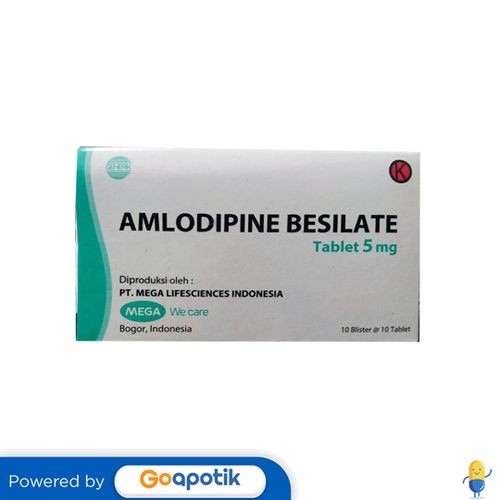 Jual Amlodipine Besilate Mega Lifesciences 5 Mg Box 100 Tablet | Shopee ...