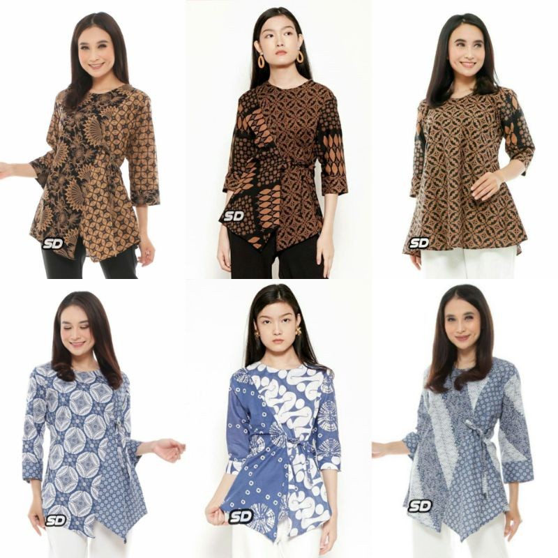 Jual BAJU BATIK WANITA MODERN MONALISA GENES M,L,XL asli PEKALONGAN ...