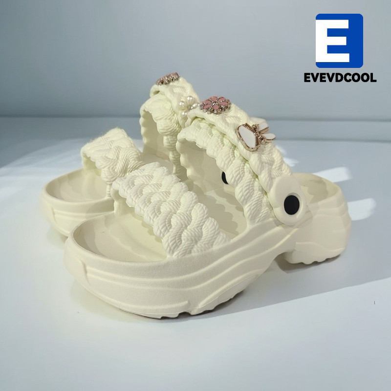 Jual 【Surabaya】EvevdCool Sandal Wedges Wanita Kekinian Sandal Fuji ...