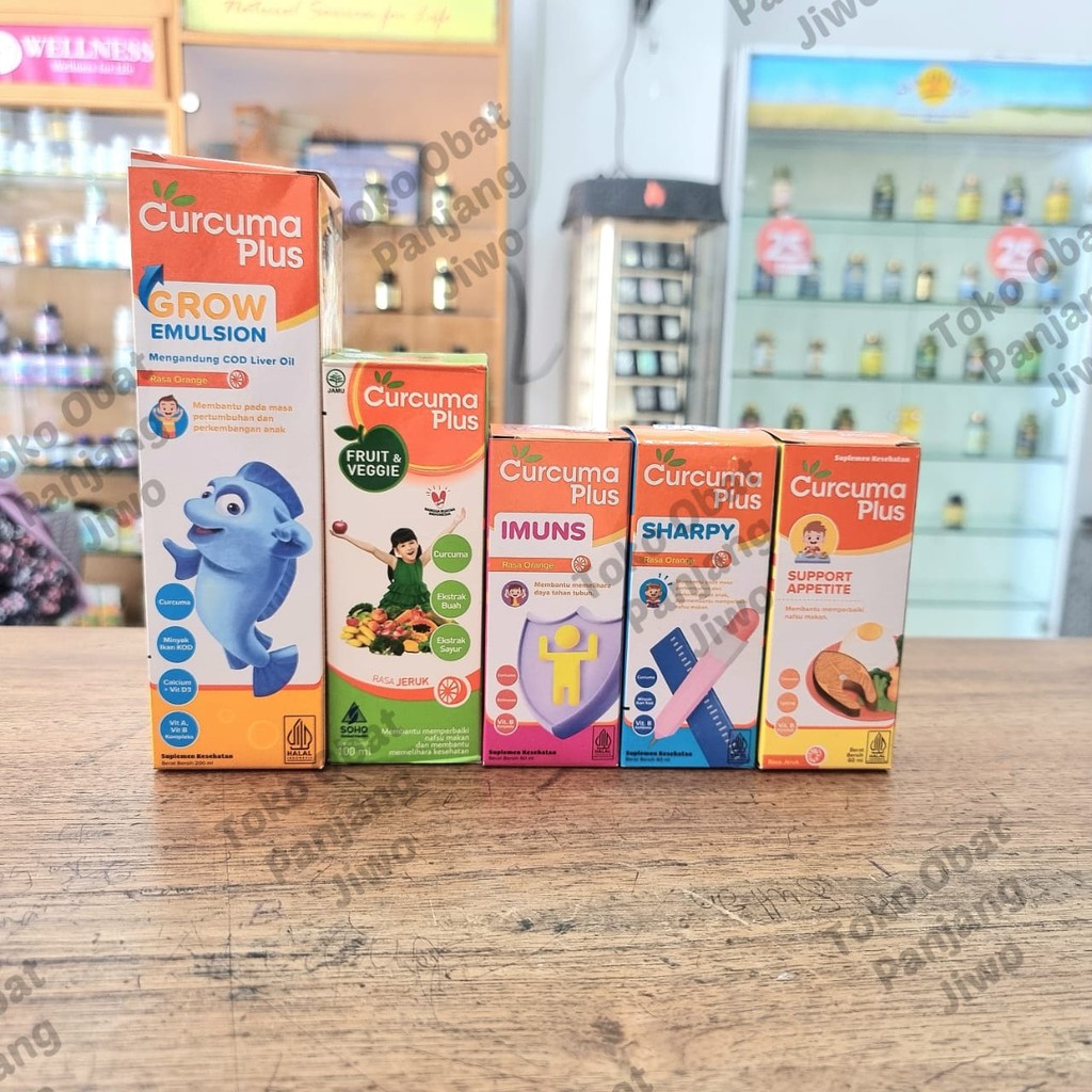 Jual Curcuma Plus Grow Emulsion & Curcuma Plus Fruit & Veggie Rasa ...